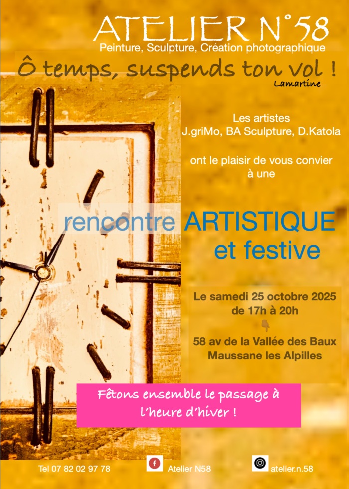Agenda Atelier N°58 : rencontre artistique et festive : Office de ...